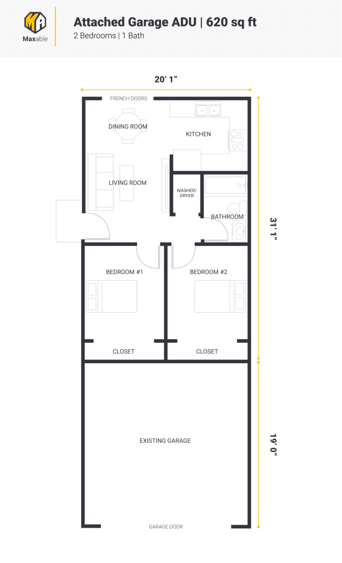 5 Free ADU Floor Plans to Inspire Your Project - Maxable