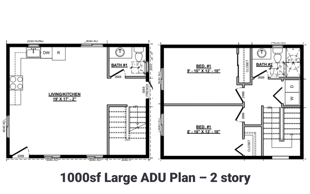 Large ADU Plans (Three-Bedroom ADU Plan) - Maxable